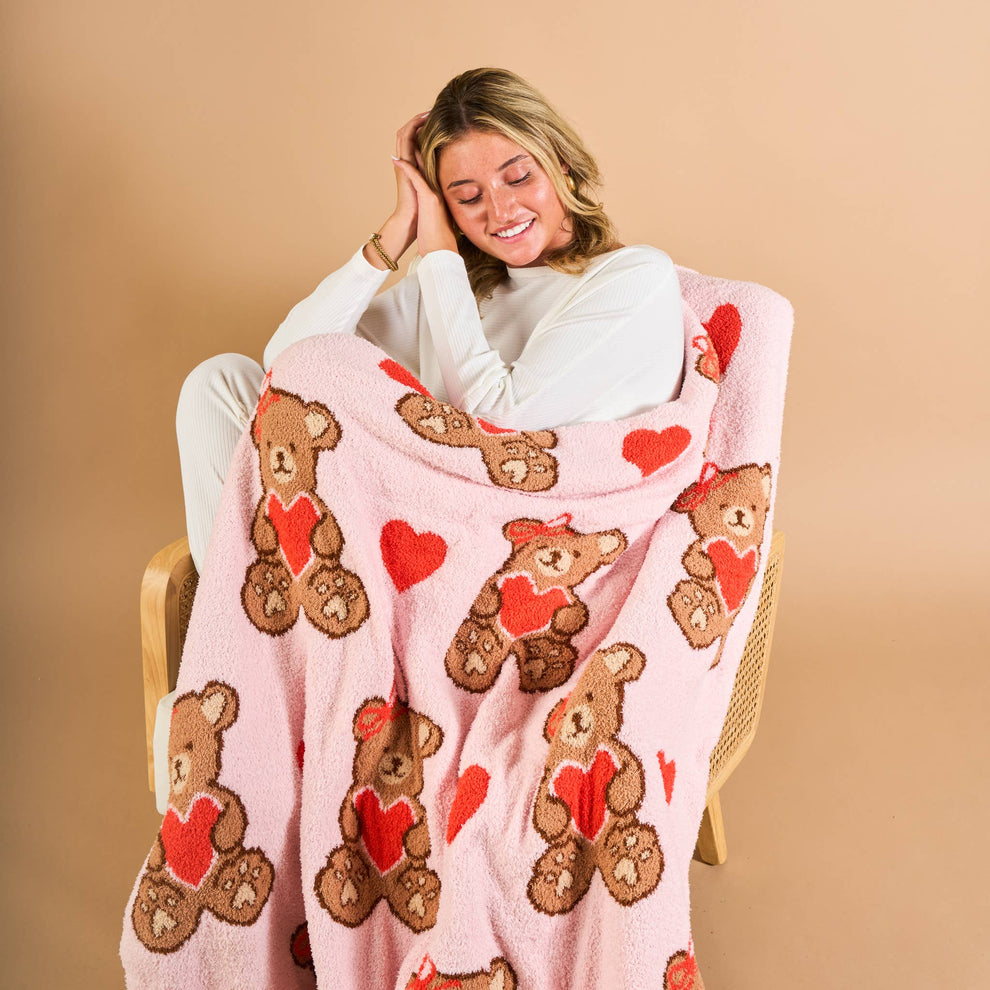 The Darling Effect - Cozy Dreams Luxe Blanket-Teddy Bear Hugs – homebody